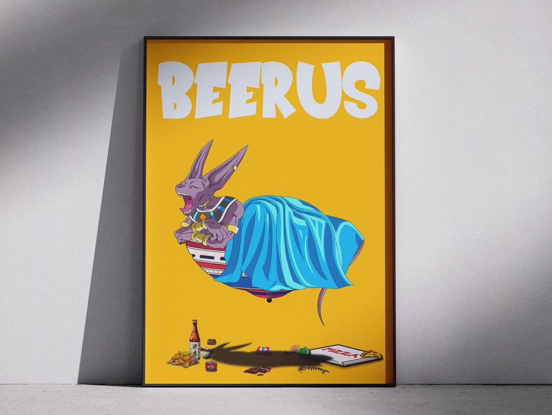 Beerus Character Poster | Dragon Ball Poster | Anime Poster | Wall Art ...
