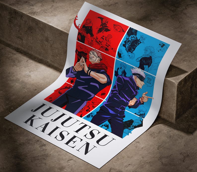 Jujutsu Kaisen Gojo & Sukuna Poster | JJK Poster | Anime Poster | Wall ...