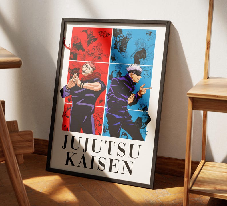 Jujutsu Kaisen Gojo & Sukuna Poster | JJK Poster | Anime Poster | Wall ...