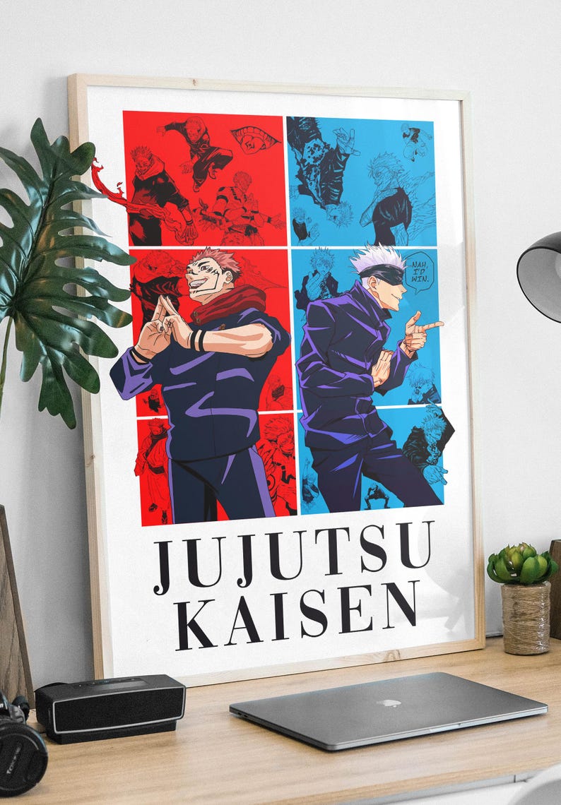 Jujutsu Kaisen Gojo & Sukuna Poster | JJK Poster | Anime Poster | Wall ...
