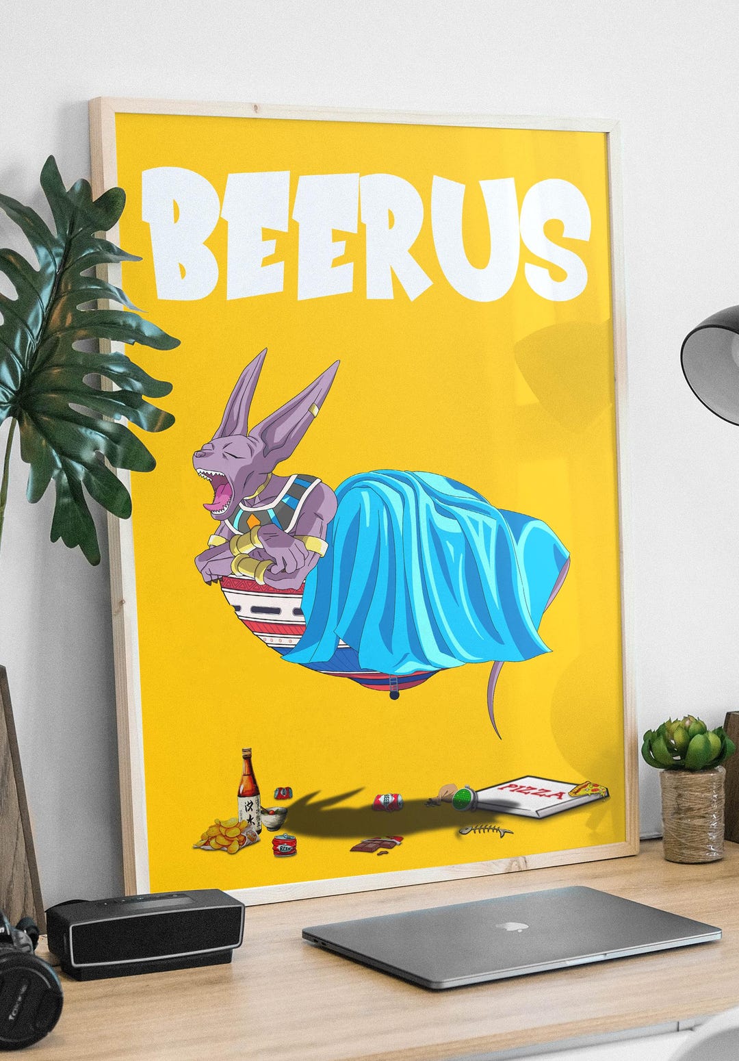 Beerus Character Poster | Dragon Ball Poster | Anime Poster | Wall Art ...