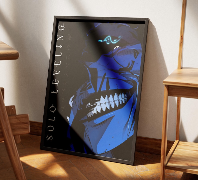 Solo Leveling Sung Jinwoo & the Statue of God Poster | Anime Poster ...