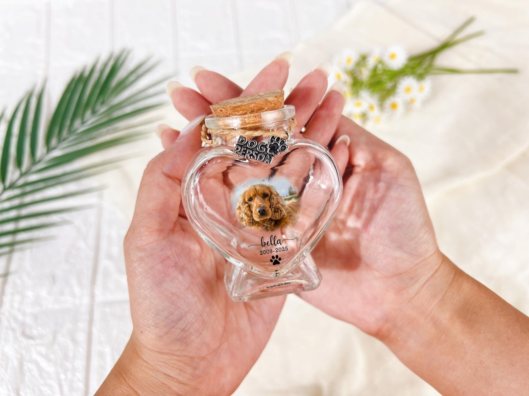 Custom Pet Fur Memorial Jar: Personalized Portrait Keepsake - Etsy