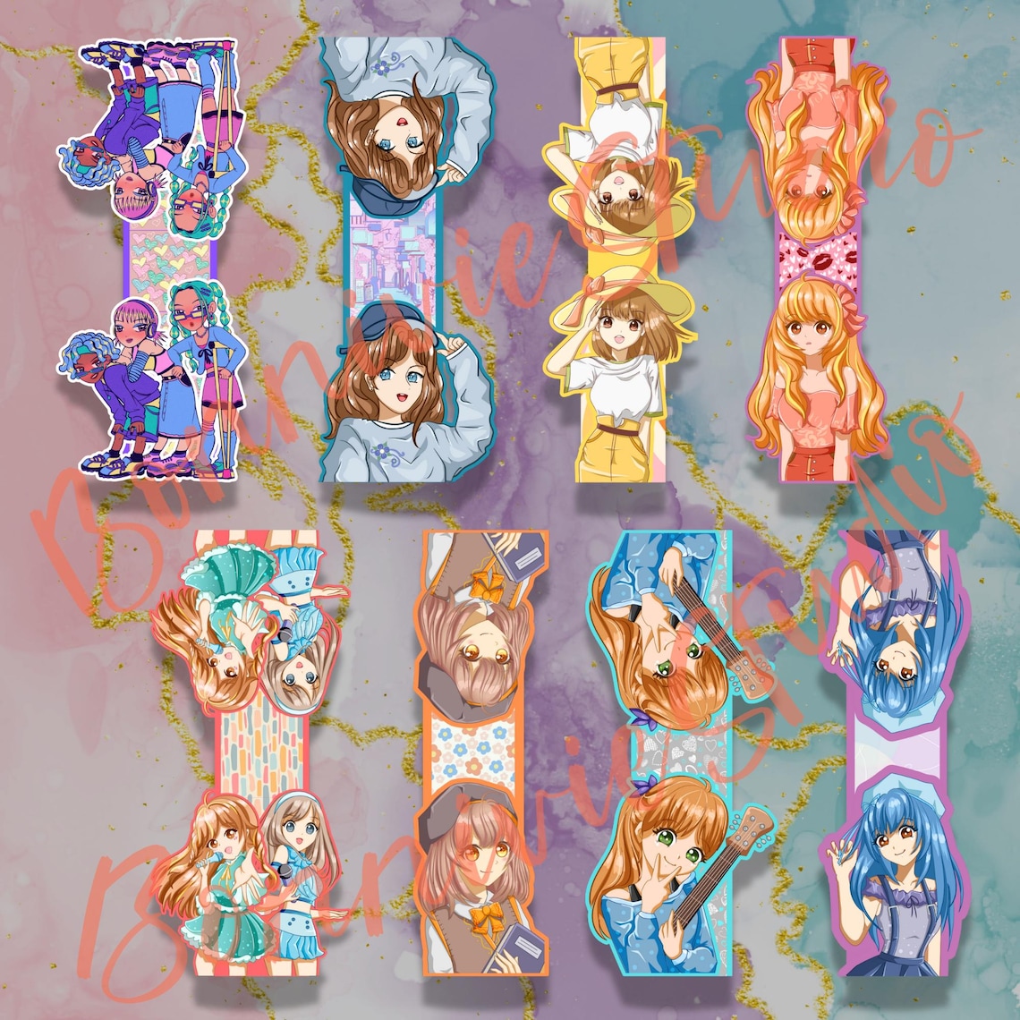 Anime Magnetic Bookmarks DIY Template – Print and Cut (PDF & PNG) - Etsy