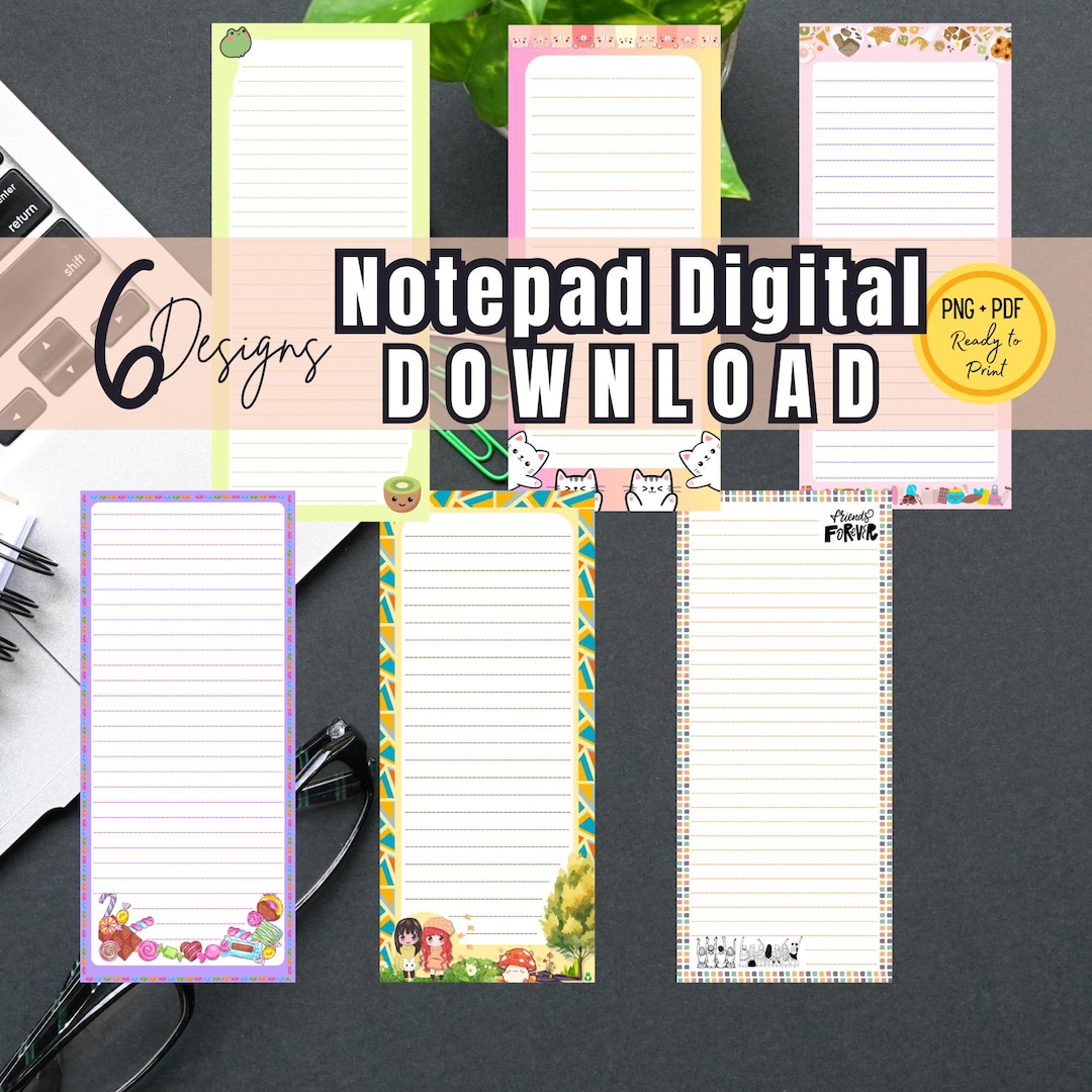 DIY Notepad Template Pack – Easy Download, Ready to Print, Instant ...