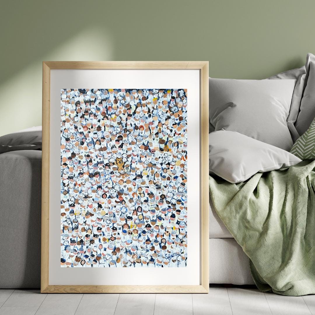 Penn State Football Stadium Art: Hand-painted Nittany Lions Print - Etsy