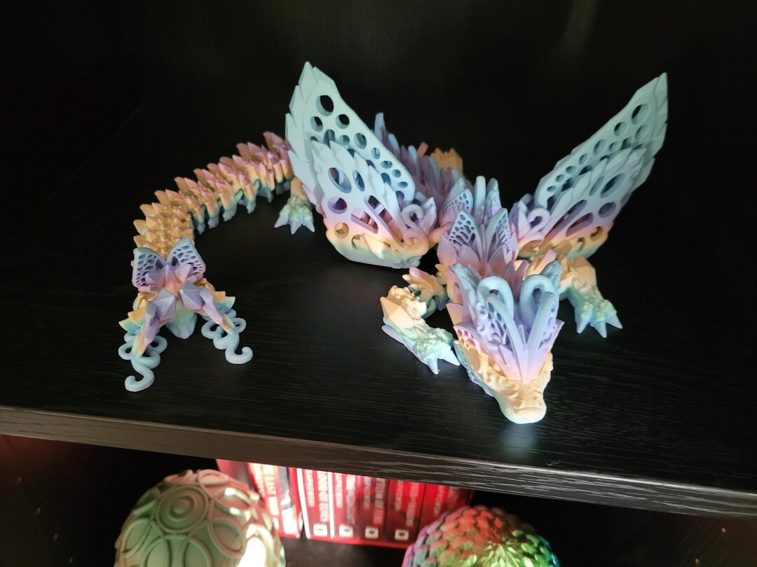 3D Printed Fae Wolf Dragon - Etsy
