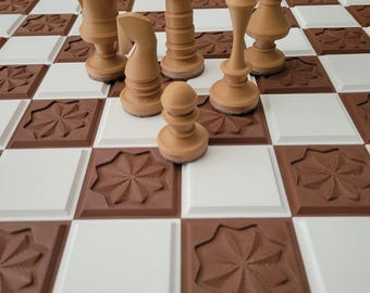 3D Printed Chess Board and Pieces- Medieval Border - Etsy