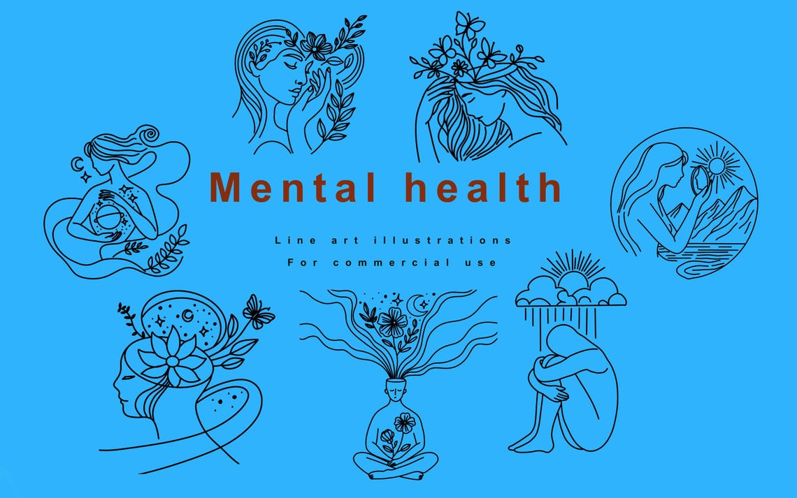 Healing Line Icon Set, Self-help, Self-care, Emotional Healing, Hand ...