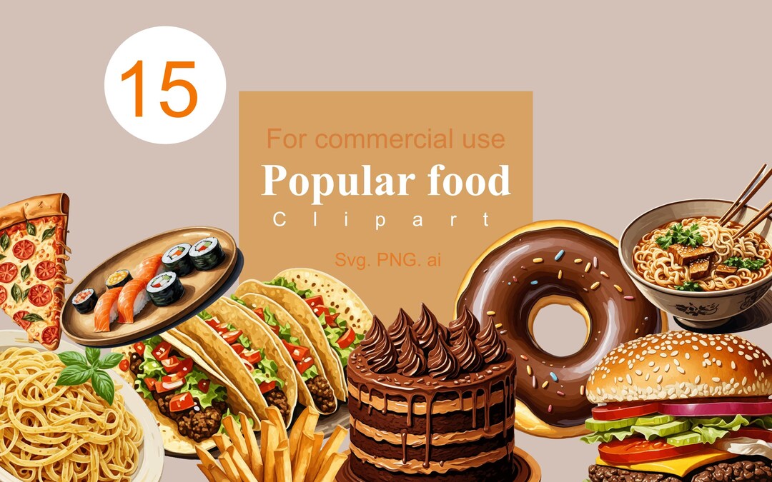 Fast Food Clipart, Digital Food Art, Svg Food Art, Png Food Art, Food ...