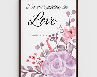 Printable Bible Verse (1 Corinthians 16:14) - Etsy