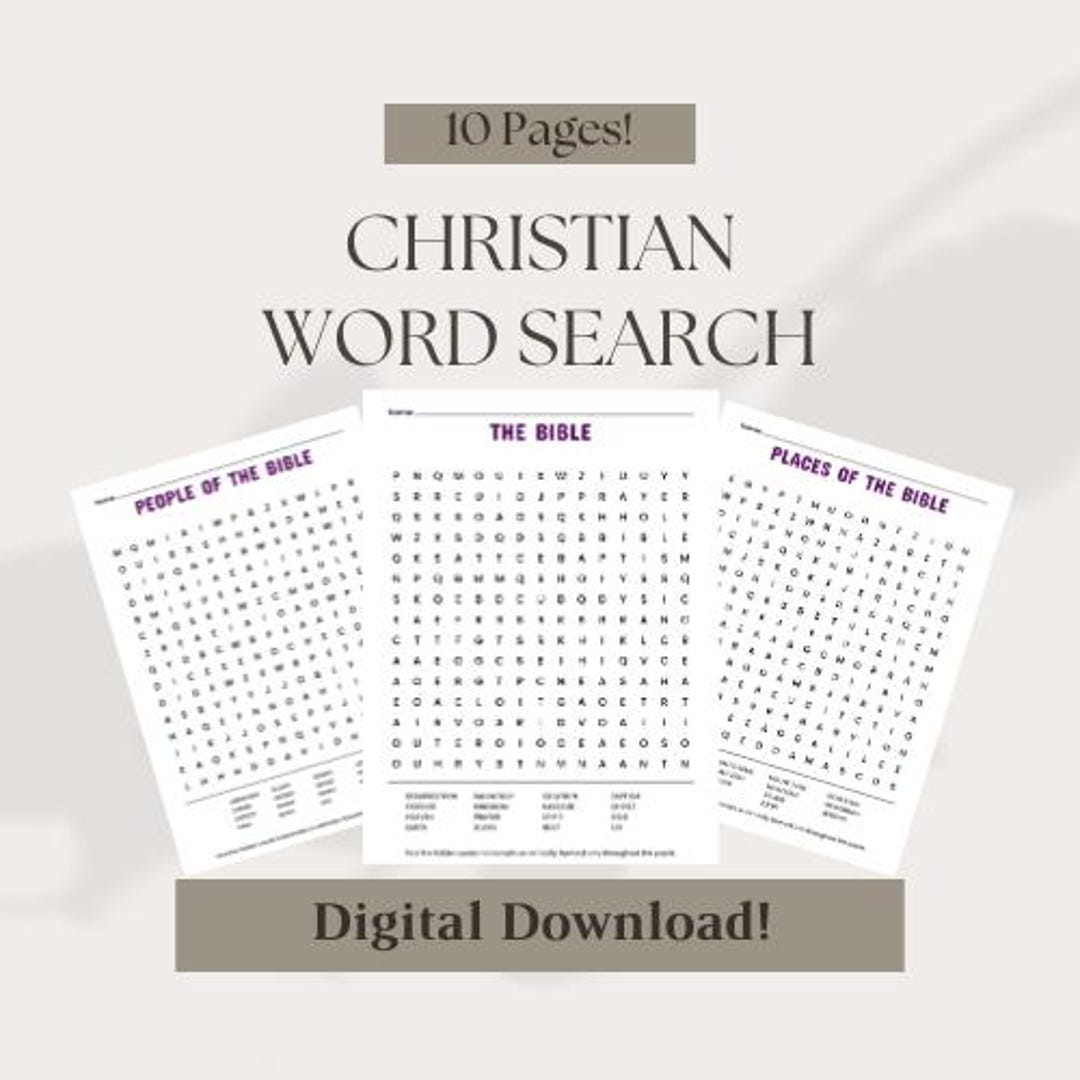 Bible Word Search Game, Bible Study, Word Search, Christian Game, Bible ...