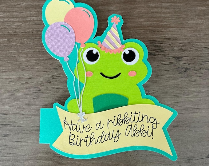 Frog Birthday Card | Personalised With Name or Custom Message on the ...