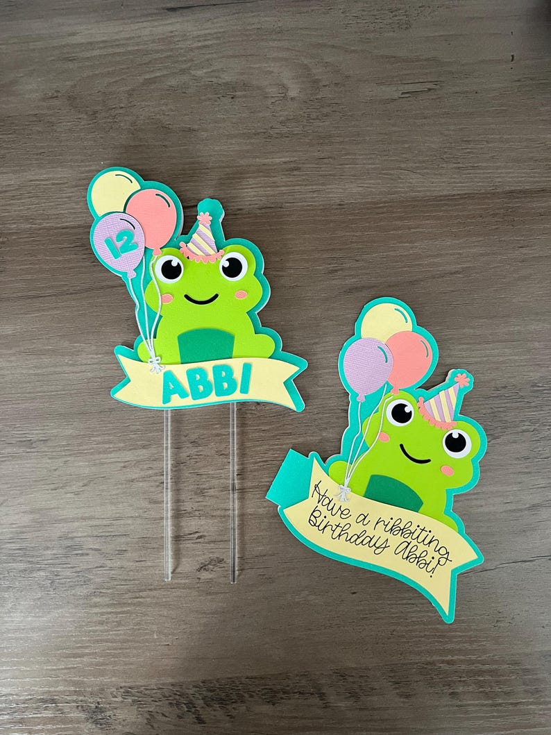 Frog Birthday Card | Personalised With Name or Custom Message on the ...