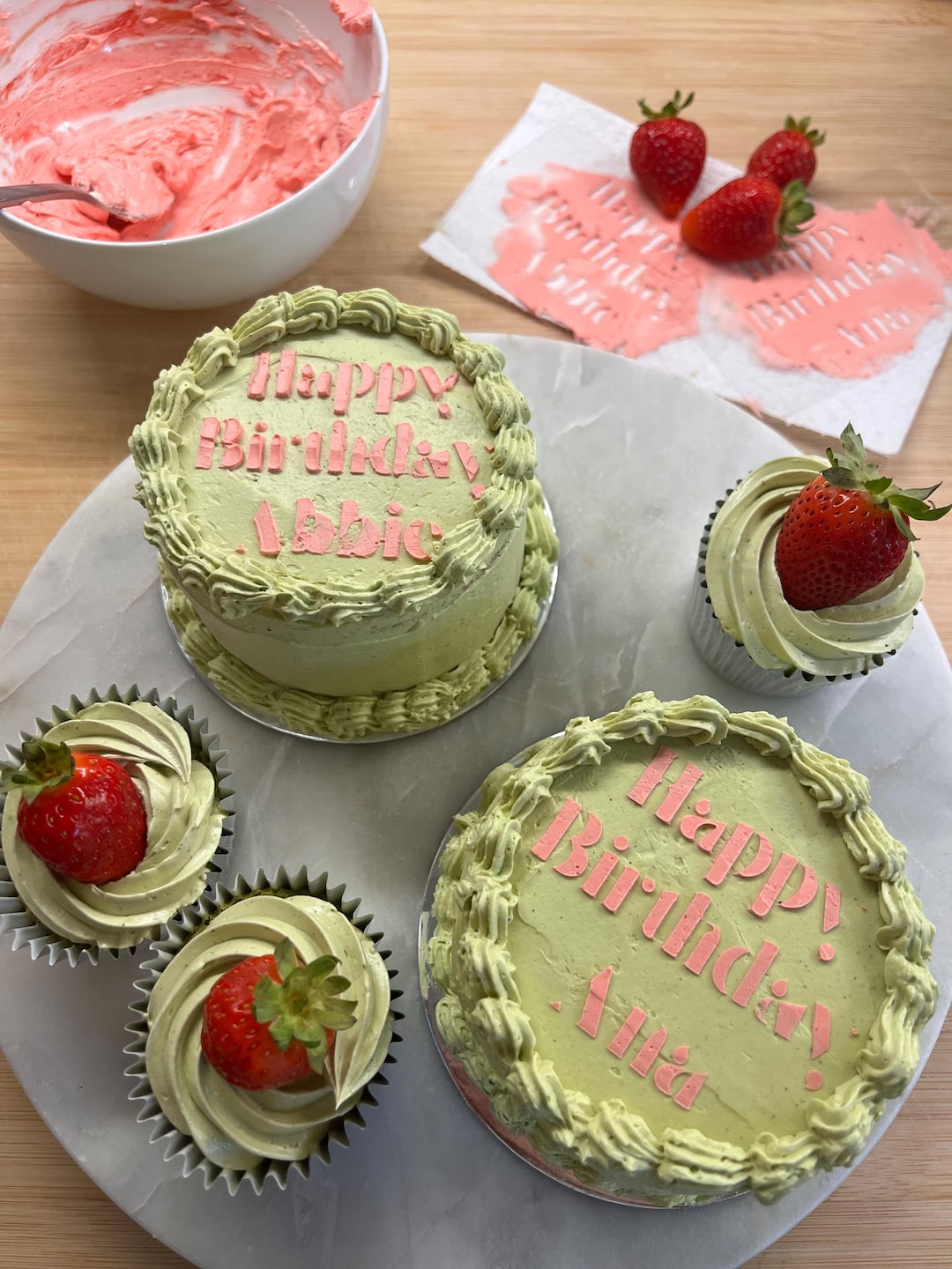Custom Text Stencil for Cake Decorating With Buttercream, Ganache and ...