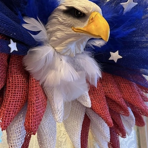 Handcrafted Plaster Eagle Head: Patriotic Wreath Attachment - Etsy