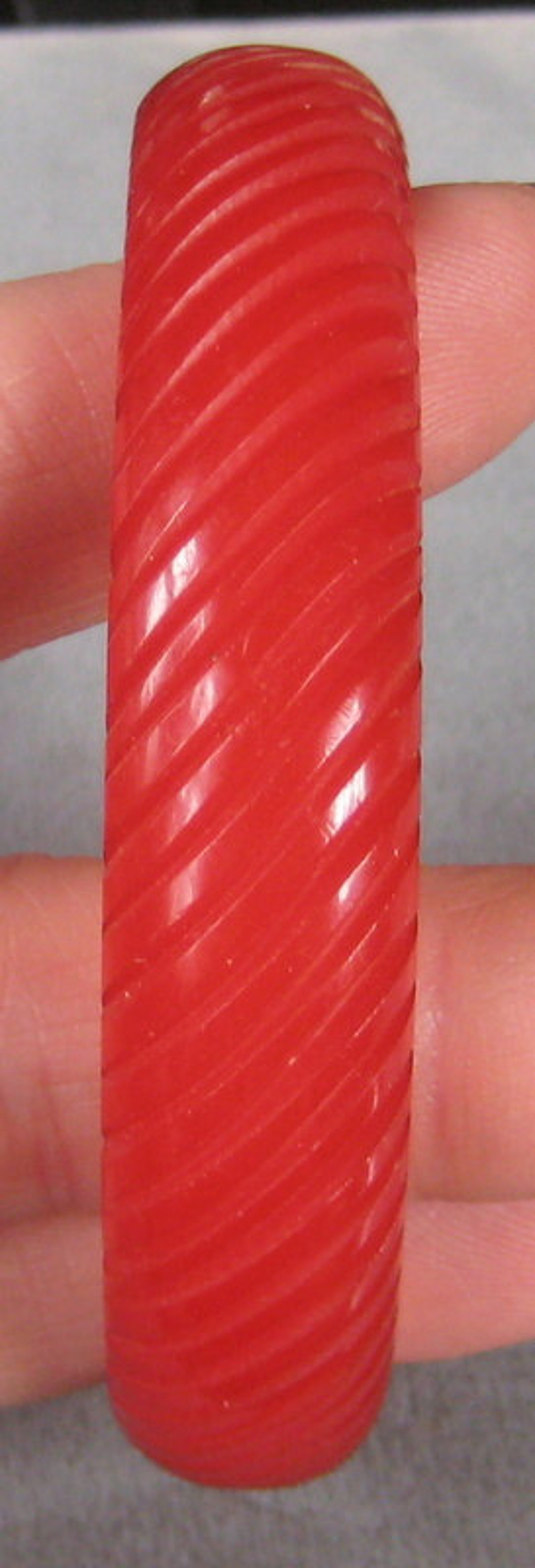 Yummy Cherry Red Carved Bakelite Bangle Bracelet Tested - Etsy