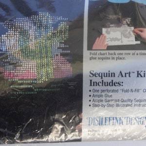 Vintage 80s Cactus Sequin Art Kit Applique by Distlefink Designs Pulham ...