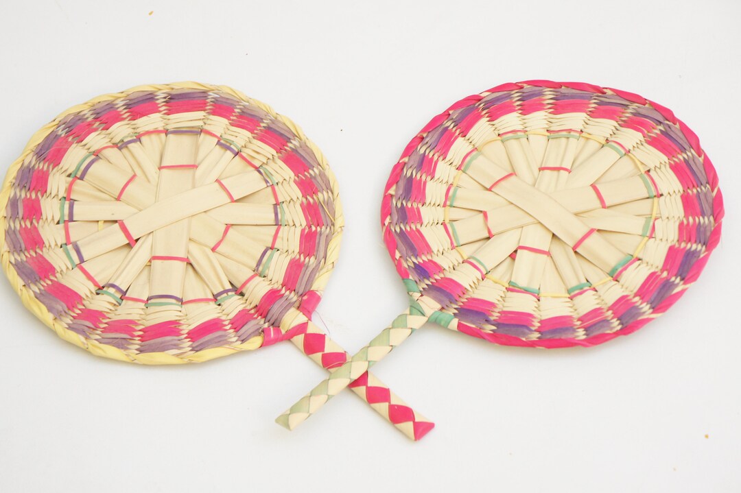 Vintage Basket Weave Wicker Fans Wall Decor Boho Cottagecore Home Decor ...