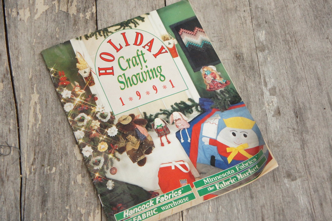 Vintage 90s Holiday Craft Magazine Hancock Fabrics/christmas - Etsy