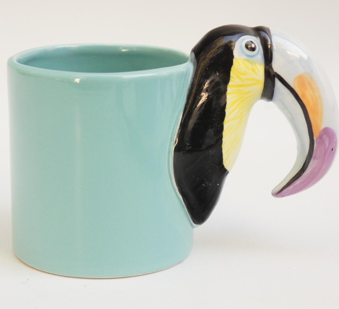Vintage 80s Toucan Bird Head Beak Handle Mug by Bergschrund Seattle ...