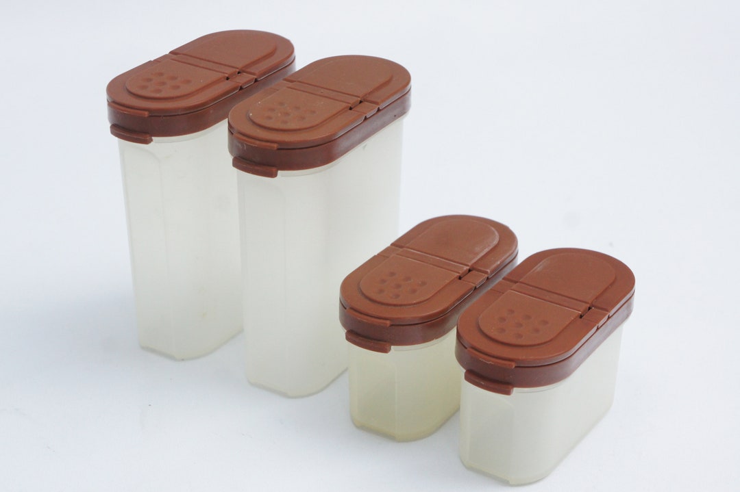 Vintage Tupperware Brand Spice Containers Set Kitchen Organizers ...