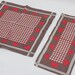 Vintage 60s Swedish Heart and Checker Print Table Runner Set ...
