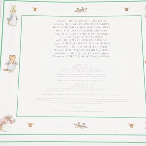 Vintage 90s Original Peter Rabbit Beatrix Potter Calendar Collectible ...
