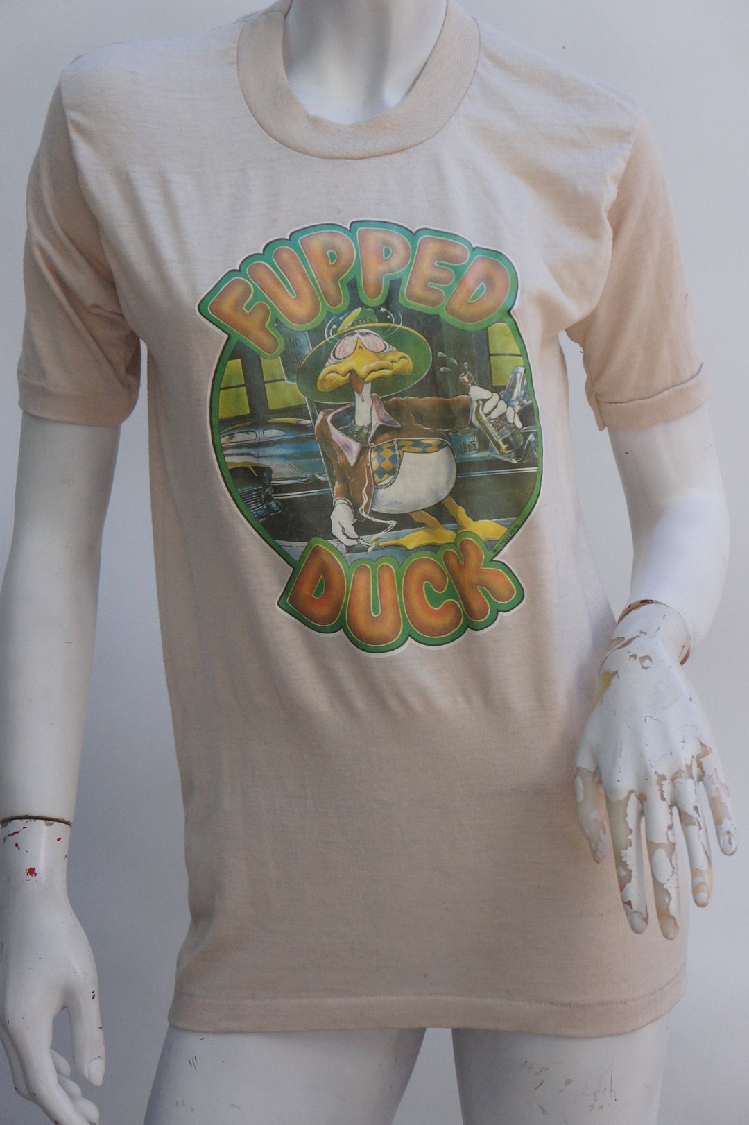 Vintage 80s Fupped Duck T-shirt Graphic Tee Retro Hippie Collectible - Etsy