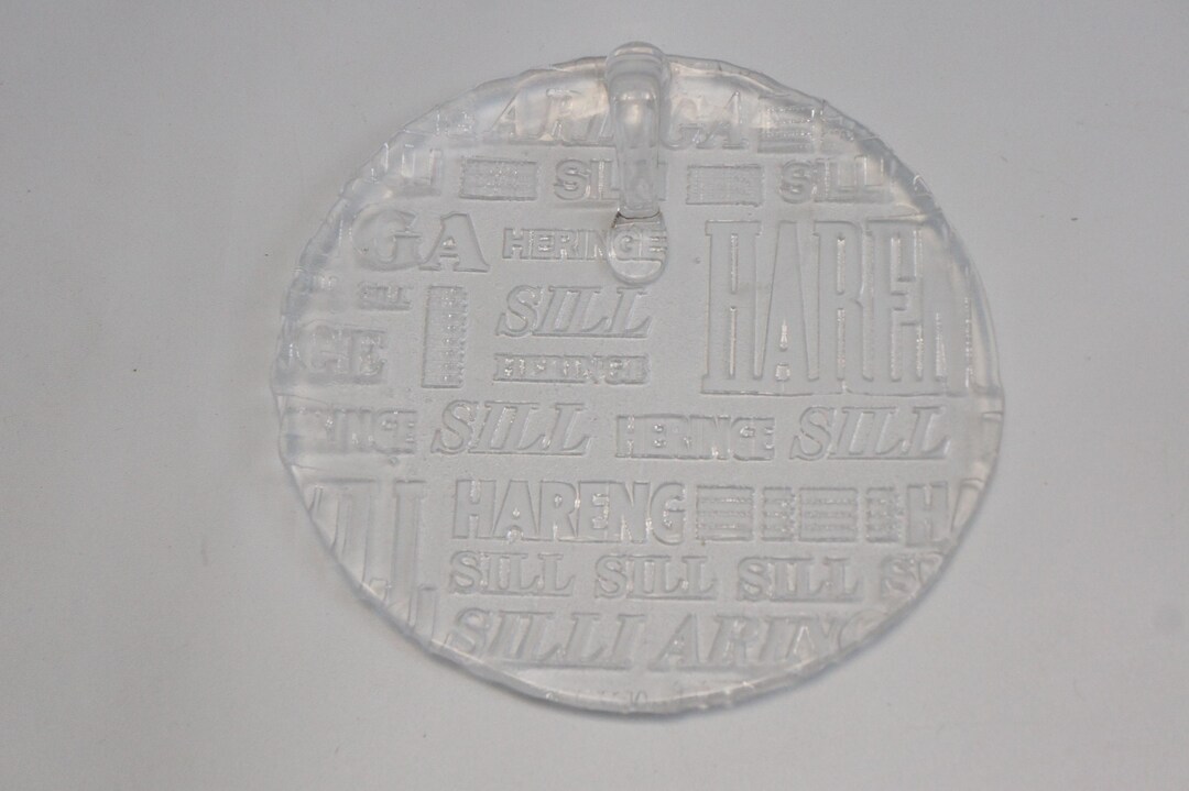 Vintage Swedish Pickled Herring Sill Clear Glass Serving Dish Plate ...