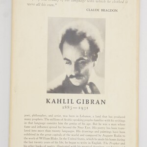 Vintage 60s Kahlil Gibran the Prophet Book Poet Philosopher Collectible ...
