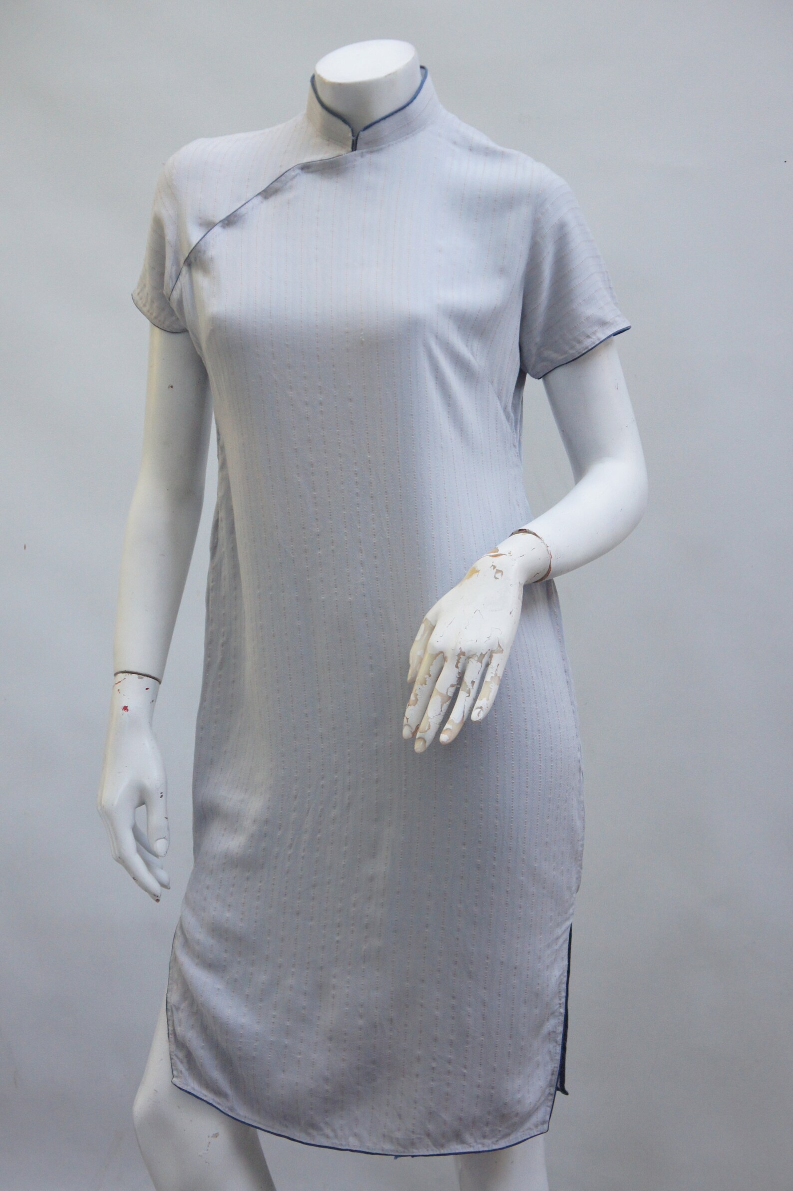 Vintage 40s Chinese Cheongsam Dress With Gold Thread/retro/mid - Etsy