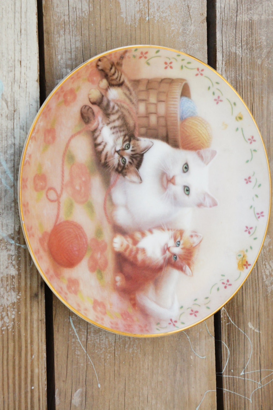Vintage 80s Cat Kittens Plate by American Artists Limited Wall Decor ...