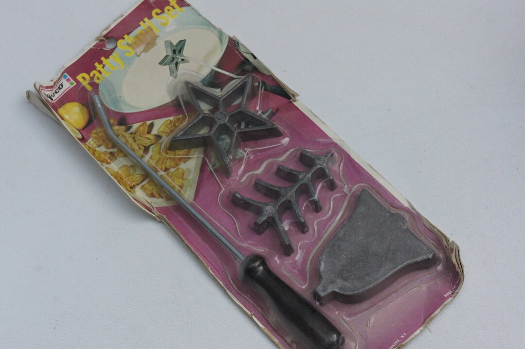 Vintage 60s Patty Shell Set Scandinavian Deap Fried Cookie Molds in Package Unused Retro ...