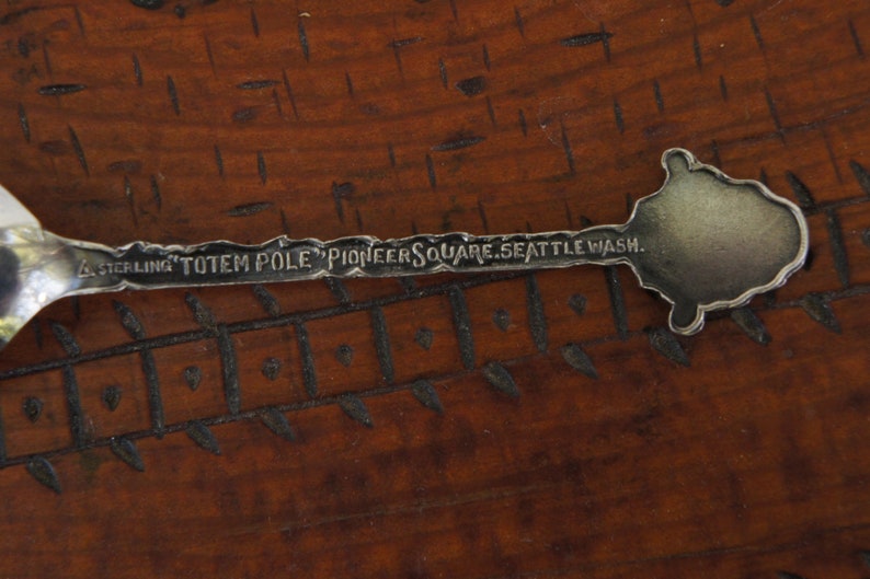 Vintage Antique Sterling Silver Totem Pole Chief Seattle Souvenir ...