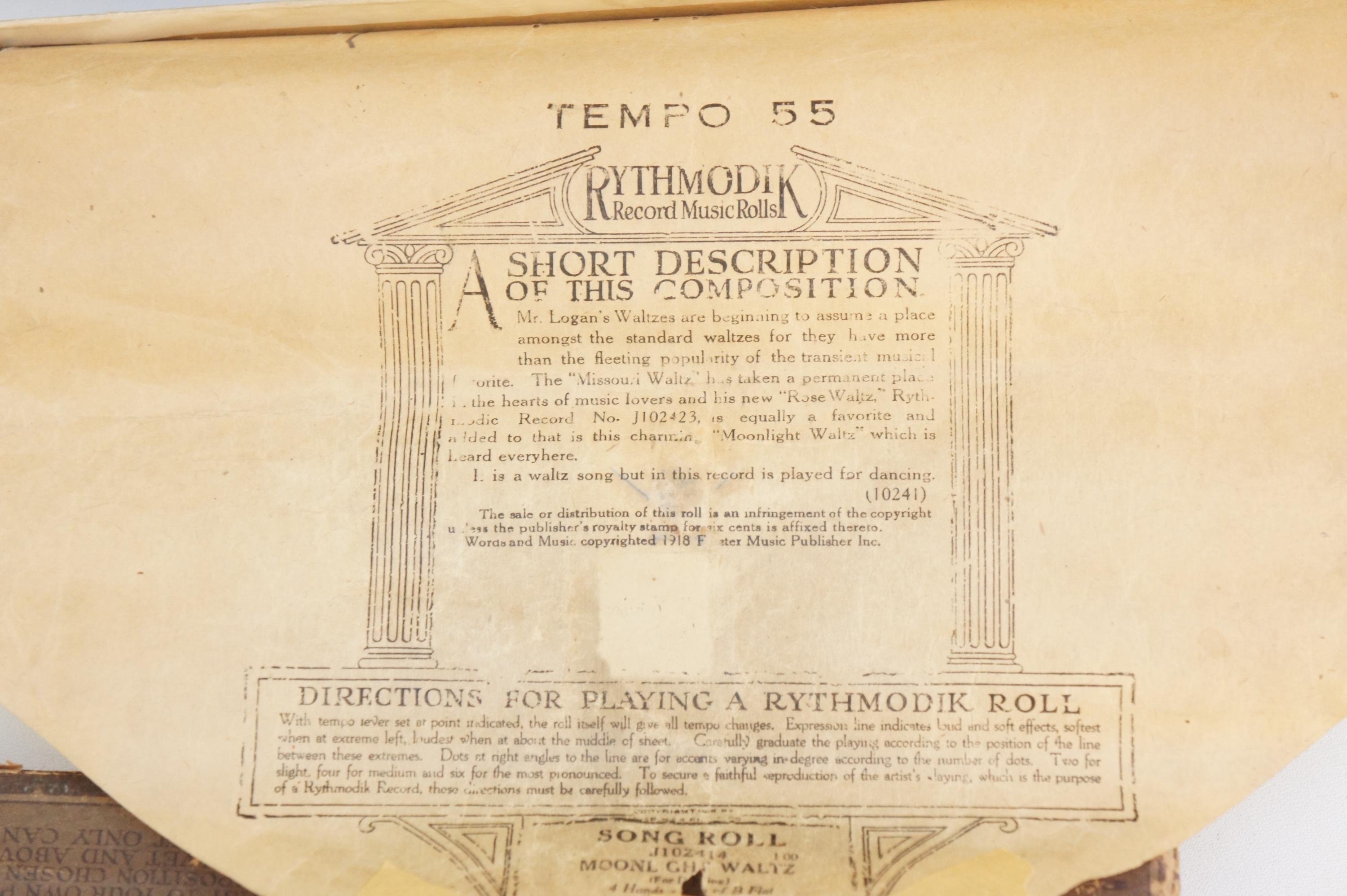 Vintage Antique Piano Rolls Classical Music Collectibles Victorian ...