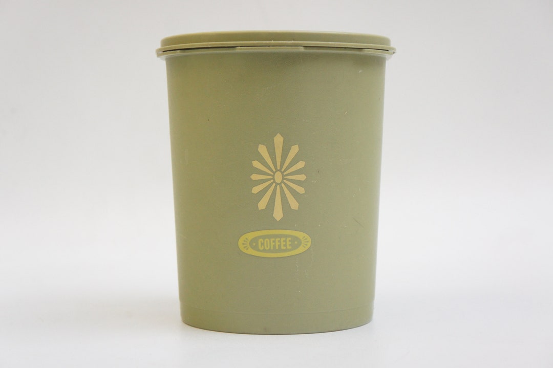 Vintage 70s Olive Green Tupperware Brand Coffee Canister/retro/mid ...