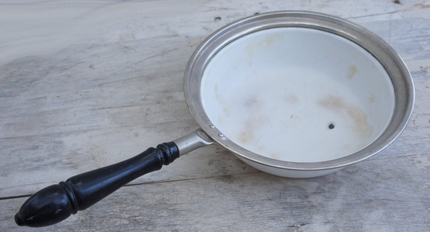 Vintage Antique Enamel Pot Cookware Victorian Edwardian Farmhouse ...