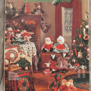 Vintage 90s Holiday Craft Magazine Hancock Fabrics Christmas Craft ...
