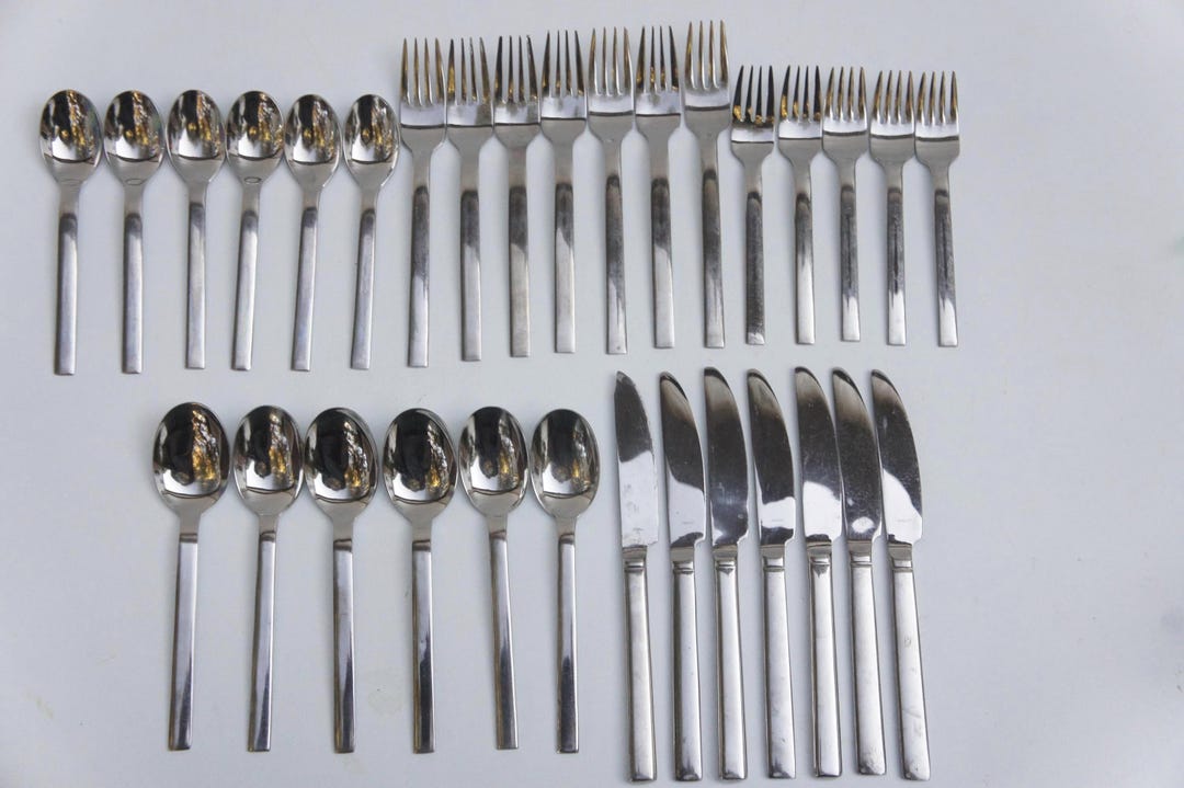 Vintage Hampton Silversmith Stainless Steel Flatware Silverware Set ...