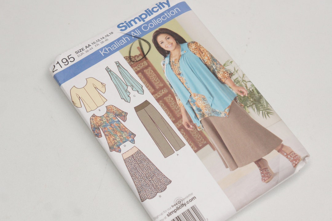 Khaliah Ali Collection Simplicity 2195 Sewing Pattern Tunic Top Vest ...