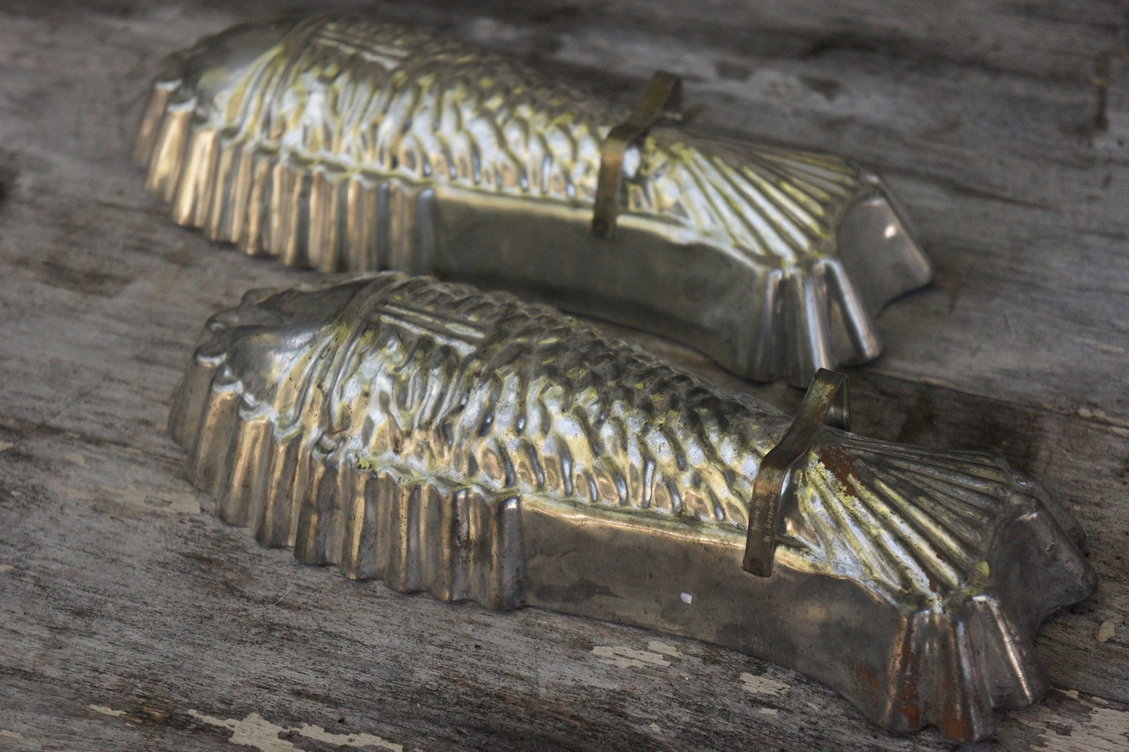Vintage Antique Metal Fish Jelly Molds/cake | Etsy