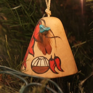 Vintage Native American Ceramic Bell With Turquoise - Etsy