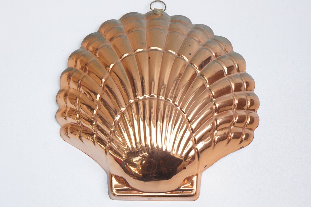 Vintage Scallop Shell Copper Mold Wall Hanging Farmhouse Decor ...