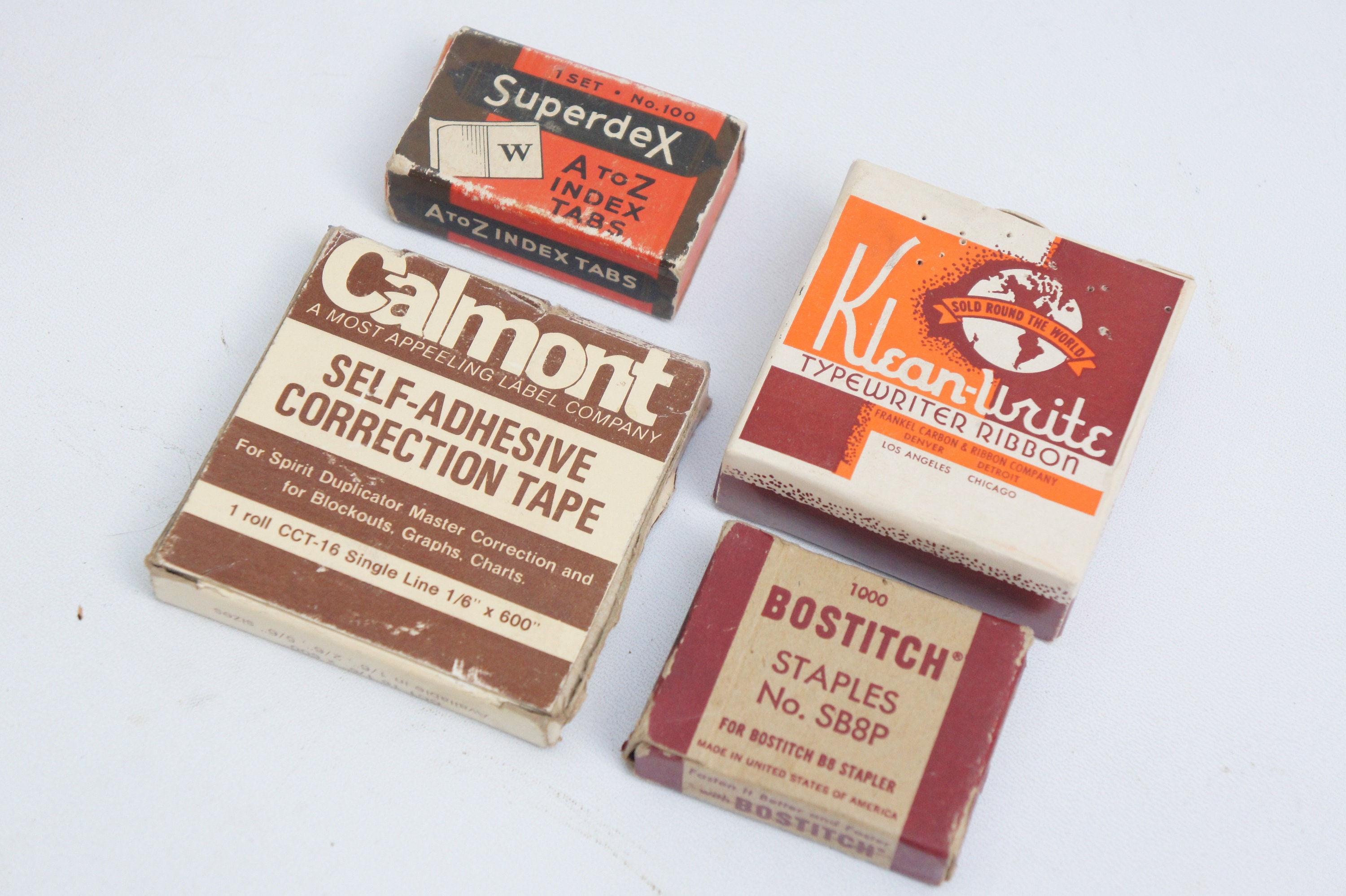 Vintage 40s-50s Small Boxes Lot of Typewriter Tape and More ...