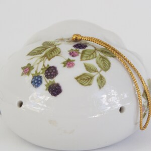 Vintage Porcelain Dog Potpourri Pomander Container Ornament Cottagecore ...