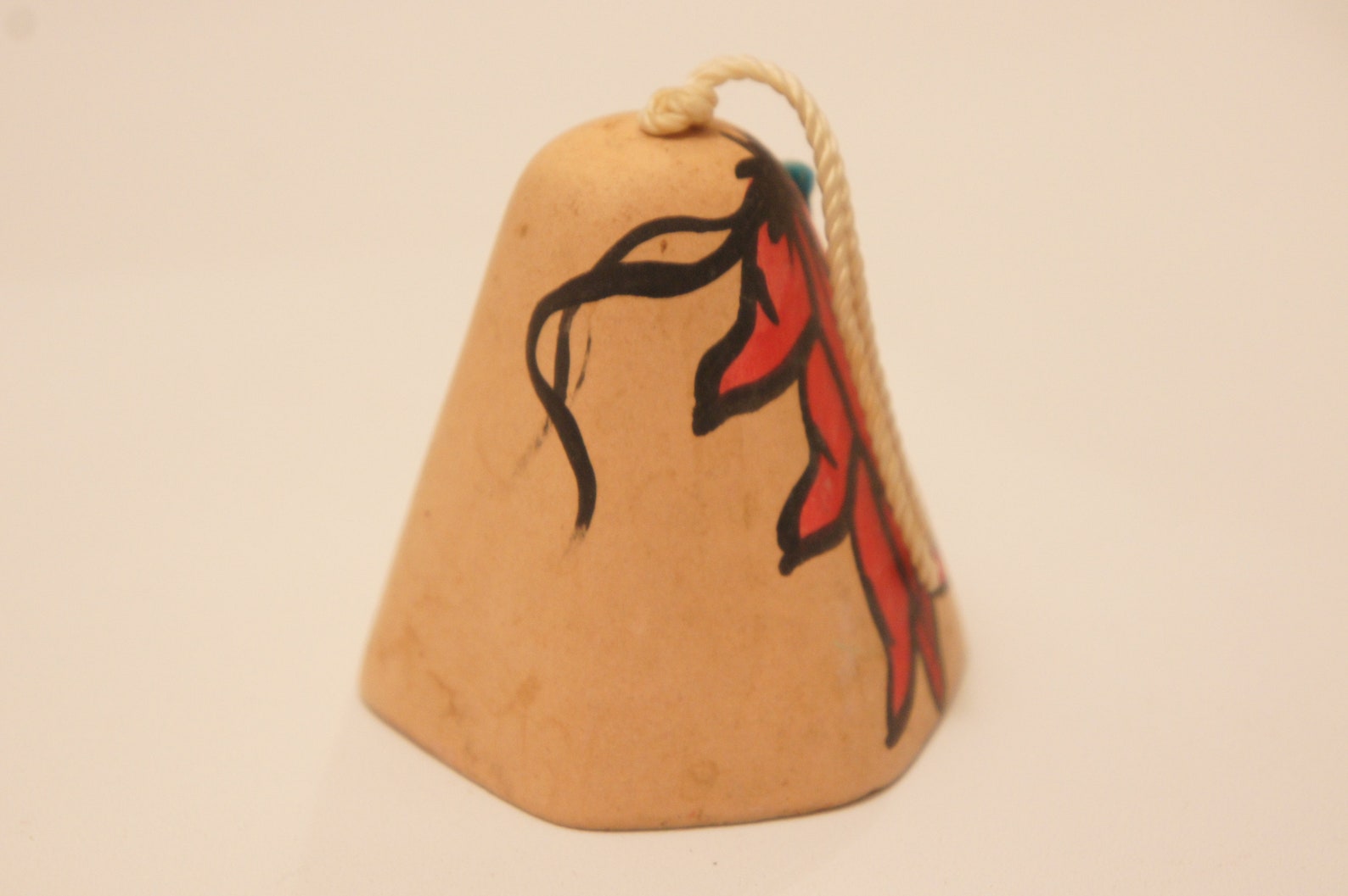 Vintage Native American Ceramic Bell With Turquoise | Etsy