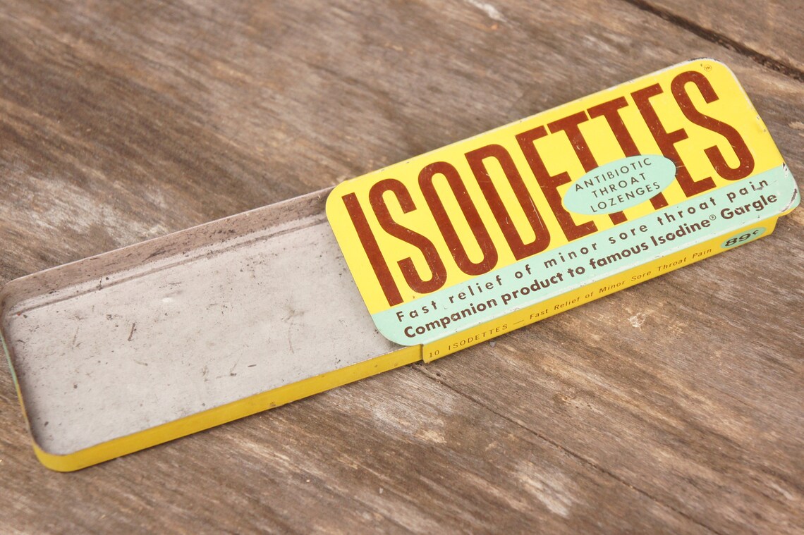 Vintage 60s Isodettes Lozenges Metal Tin | Etsy