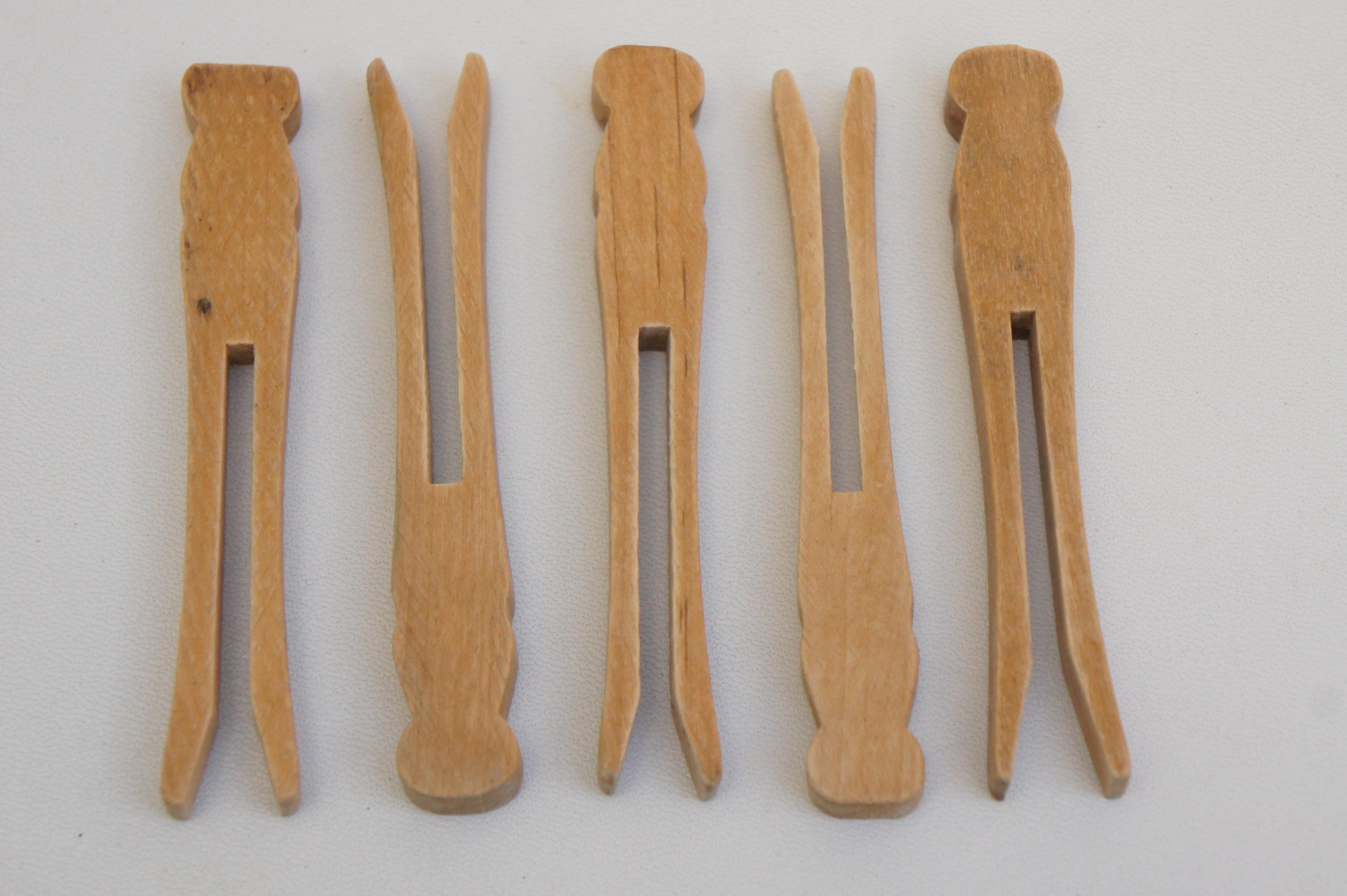 Vintage Antique Wooden Pegs Clothes Pins Primitive Country Farmhouse ...