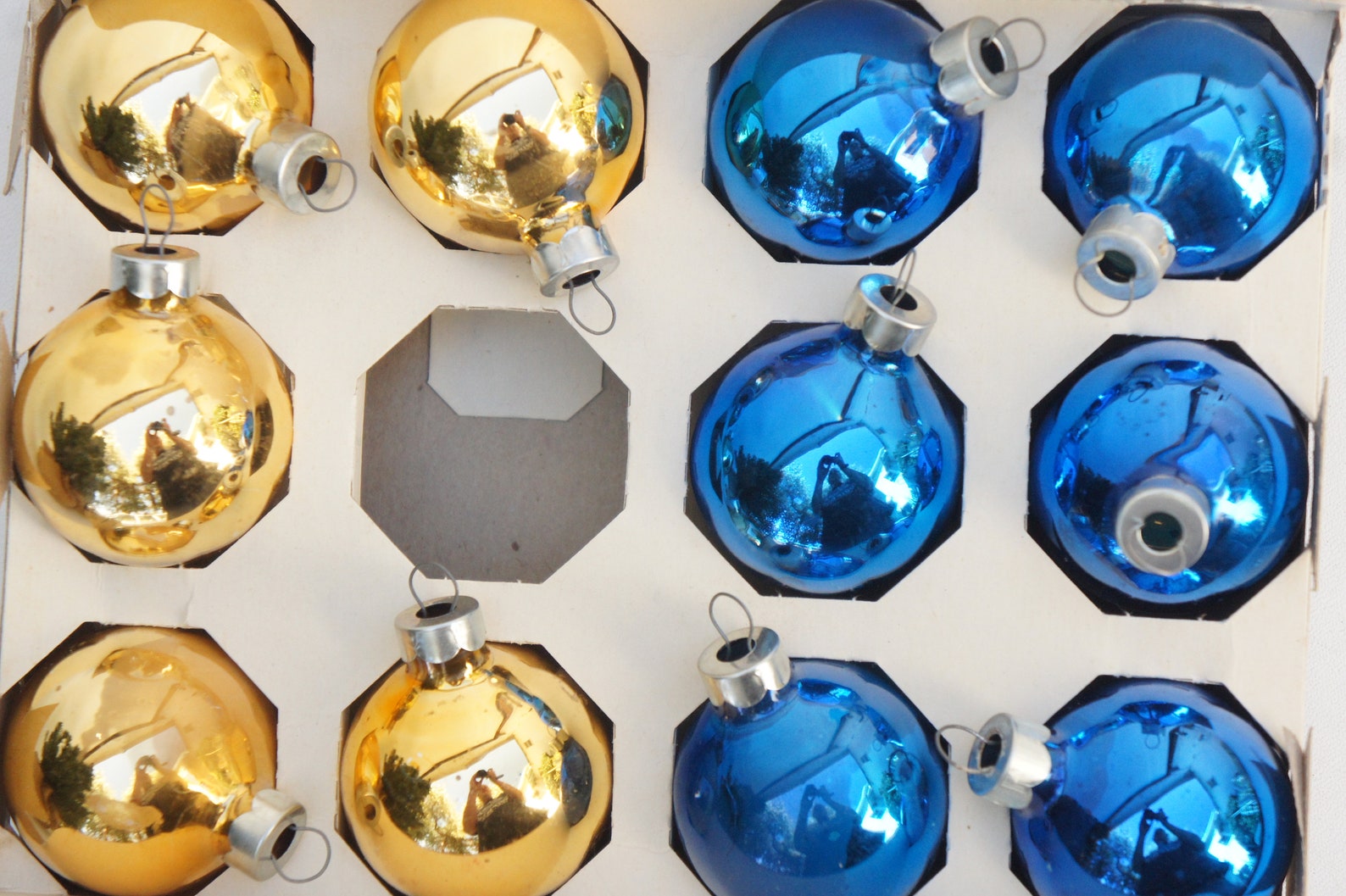 Vintage Box of Mercury Glass Christmas - Etsy